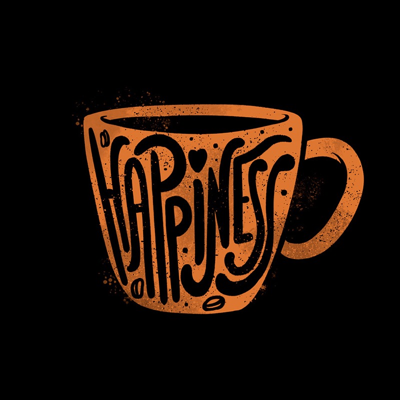 Happiness Coffee Typography - Tobe Fonseca - Tate & Co Licensing : Tate ...